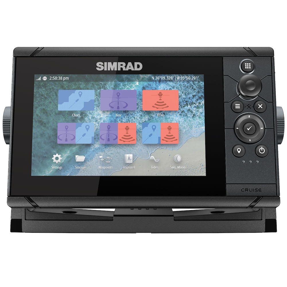 Simrad Cruise 7 Combo with US Coastal Charts and 83/200KHZ Transom ...